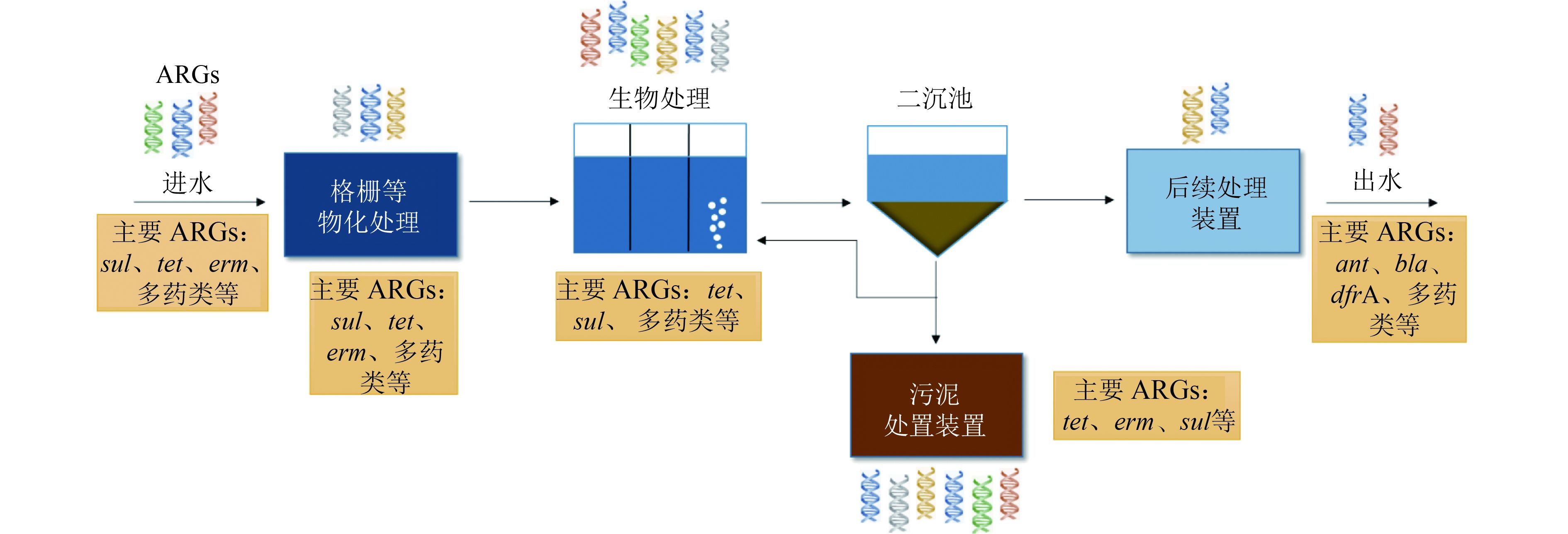 城市污水处理厂抗生素抗性基因研究进展